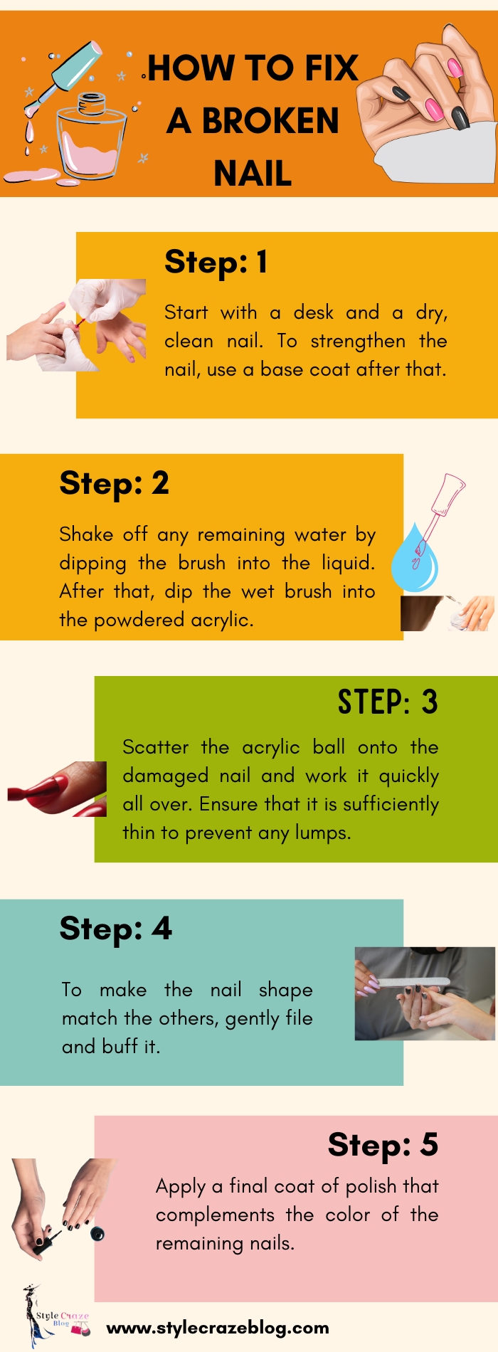 How To Fix A Broken Nail - Stylecrazeblog