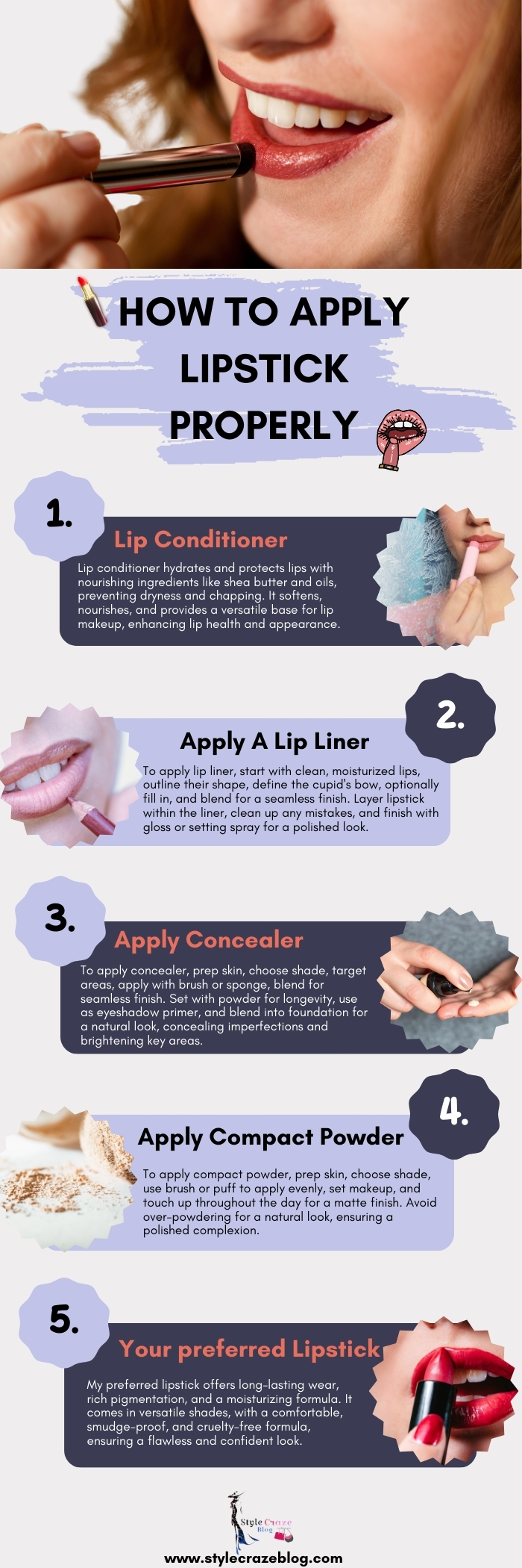 HOW TO APPLY LIPSTICK LIKE A PRO - Stylecrazeblog